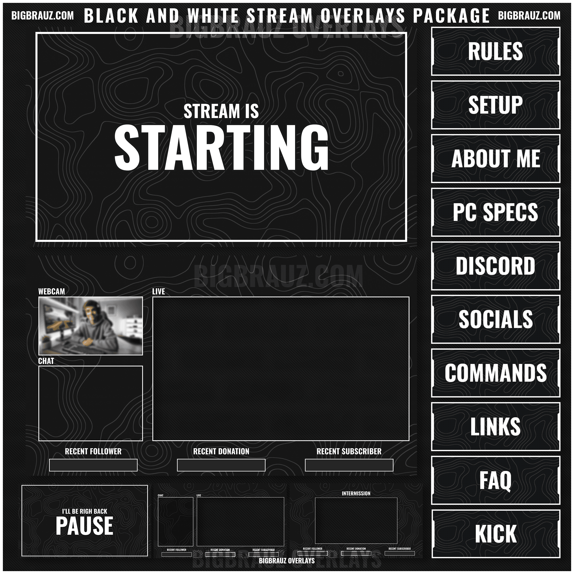 Black and white overlays pack - free – BIGBRAUZ OVERLAYS